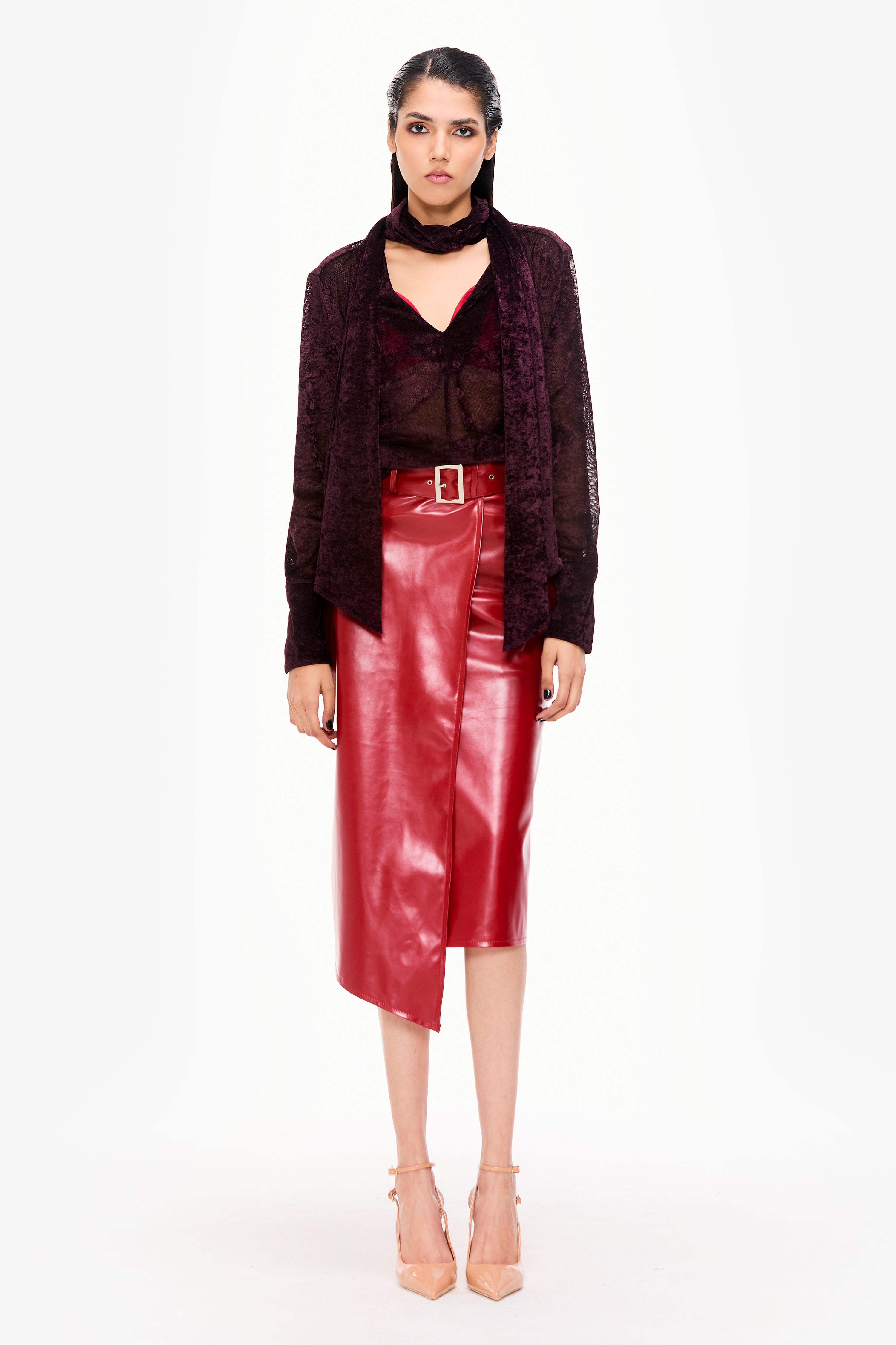 Berry Merlot & Red Power Play Skirt Set – Qua